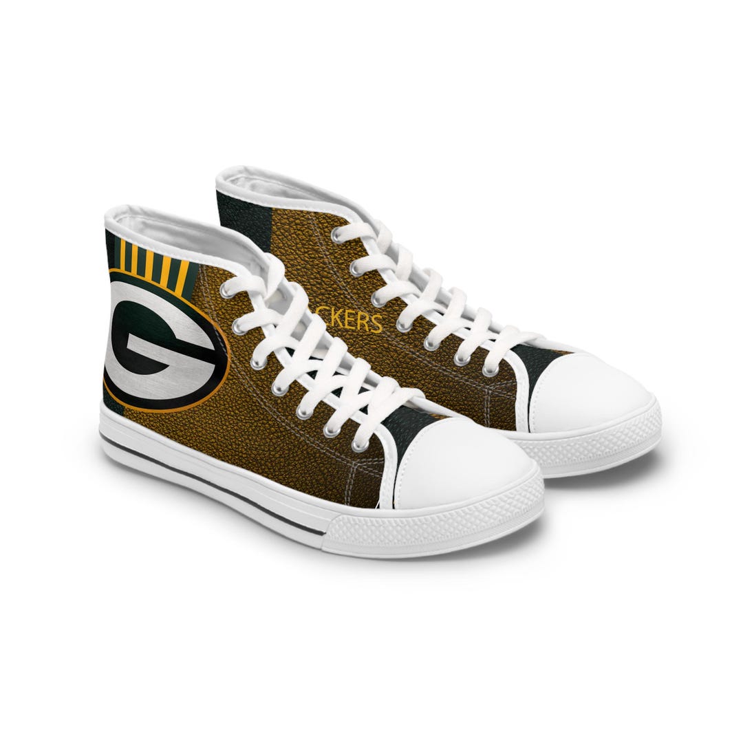 Green Bay Packers High Top Sneakers, Fun Packers Shoes, Women's ...