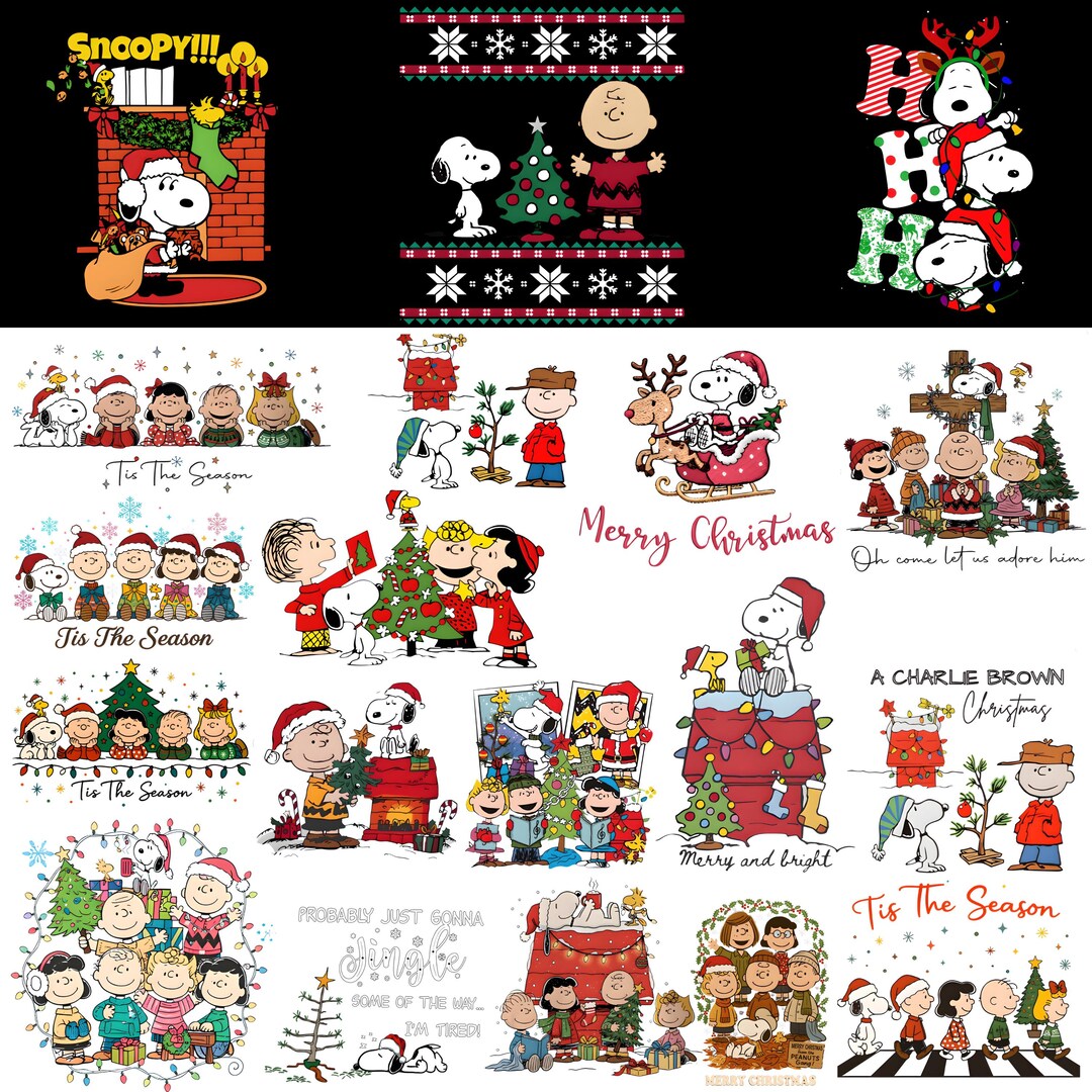 Snoopy Christmas SVG & PNG Bundle, Peanuts Cartoon Clipart, Peanuts ...