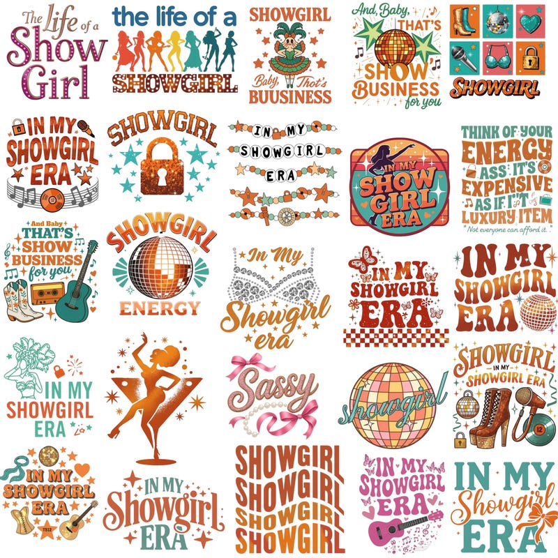 Swift Showgirl Stickers - Etsy UK