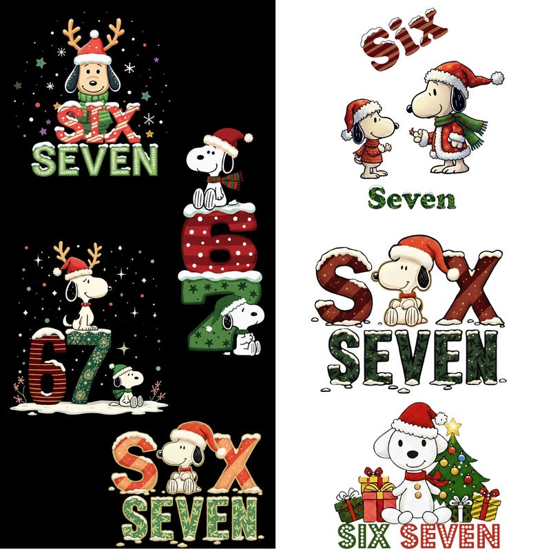 6 7 Snoopy Dog - Etsy