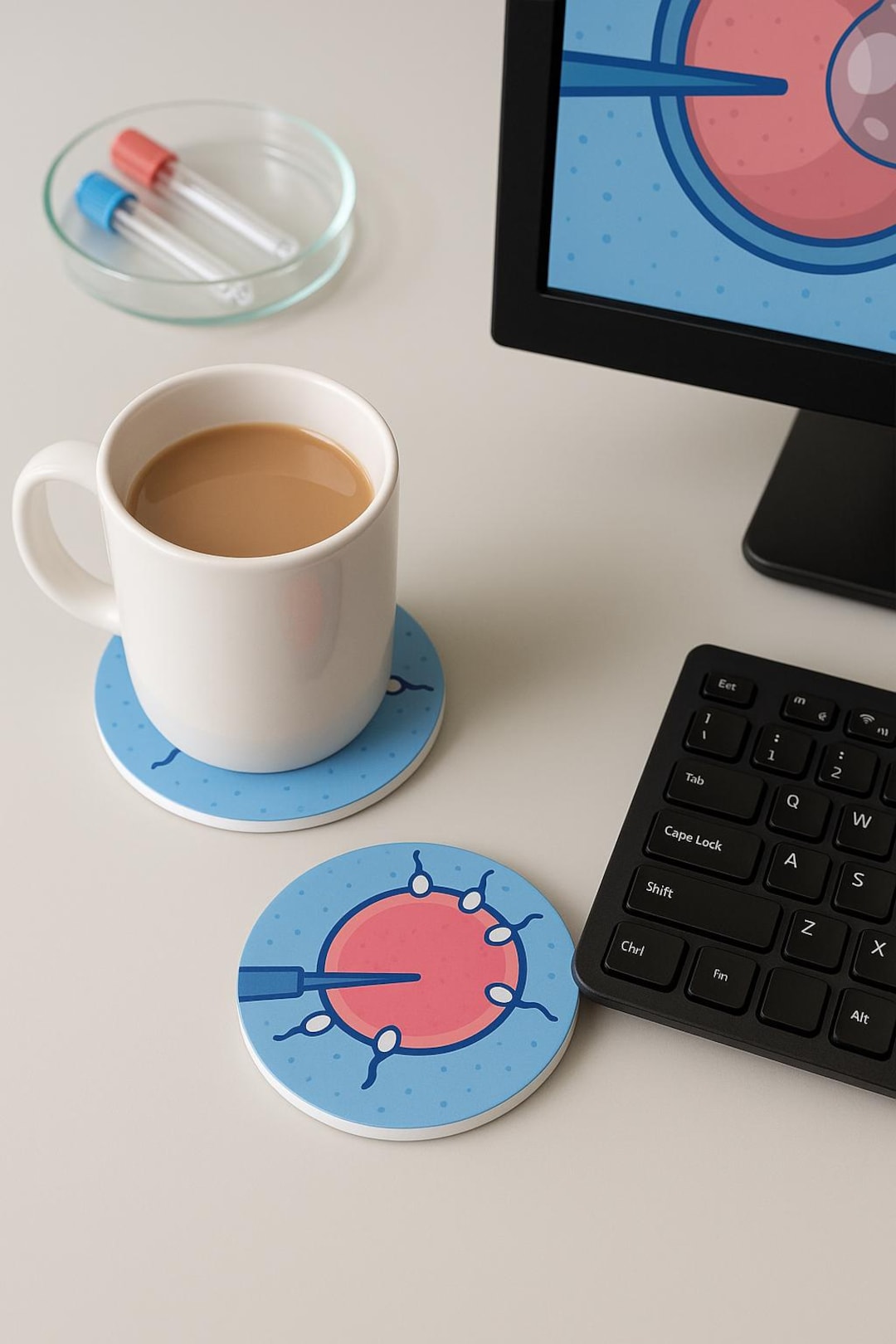Embryologist Ceramic Coaster: IVF Clinic Decor, Fertility Gift - Etsy ...