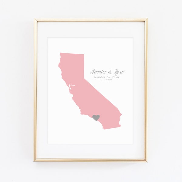 Custom State Map - Etsy