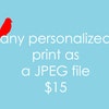 Digital File JPEG File You Print Yourself Any Size as a JPEG File - Etsy