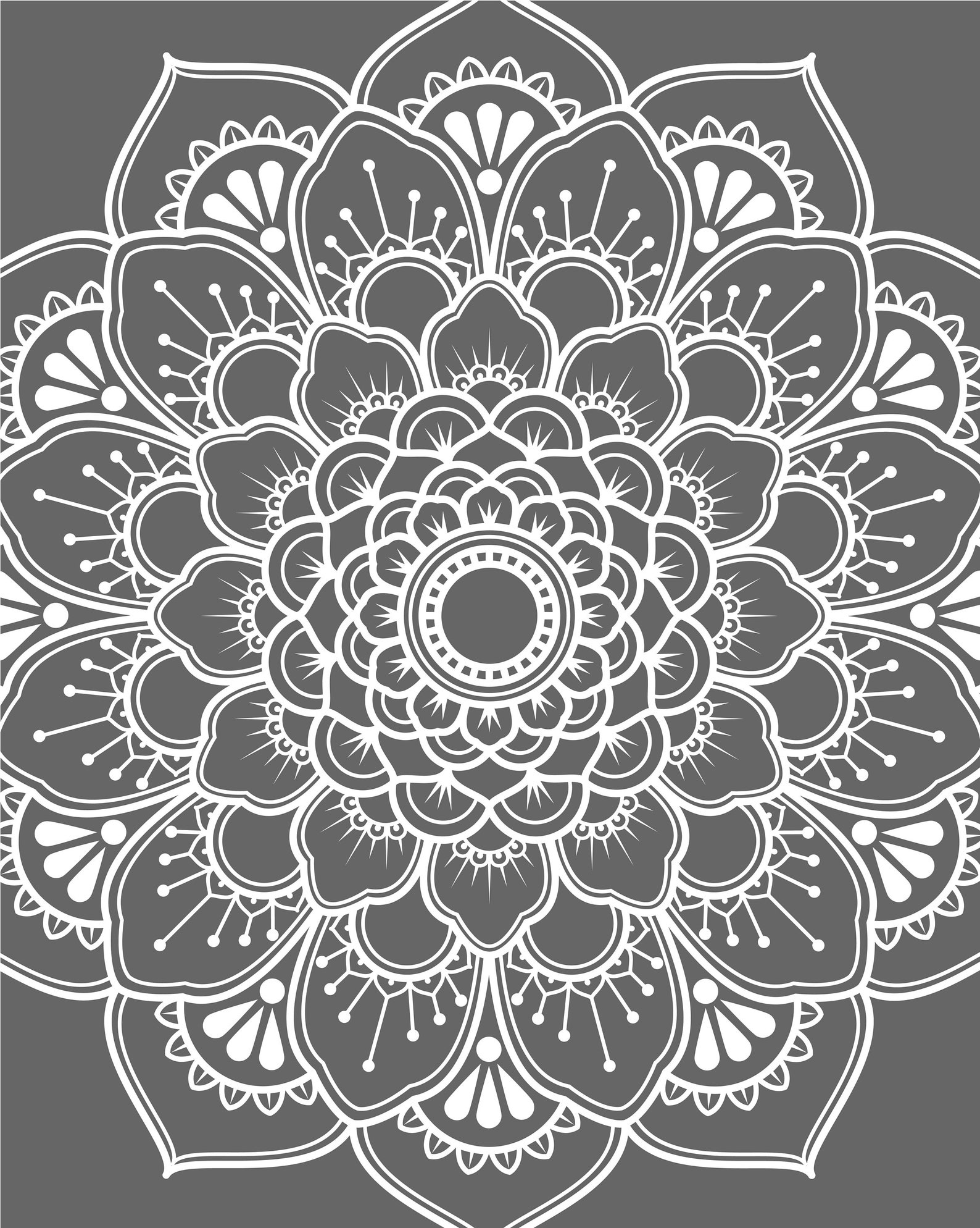 Mandala Print Mandala Wall Art Printable Bathroom Art | Etsy