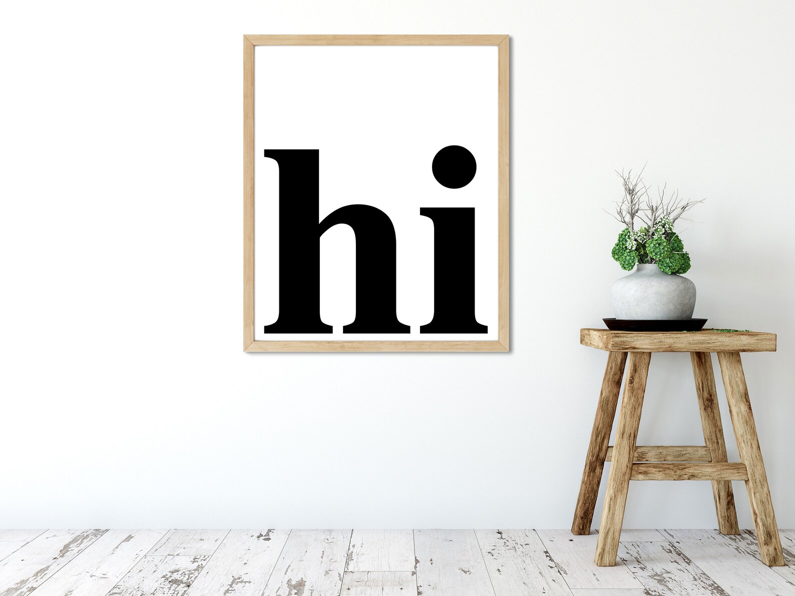 Hi Print Modern Print Typography Poster Hi Poster Modern - Etsy