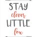 Fox Nursery, Stay Clever Little Fox, Woodland Nursery, Fox Nursery Wall ...