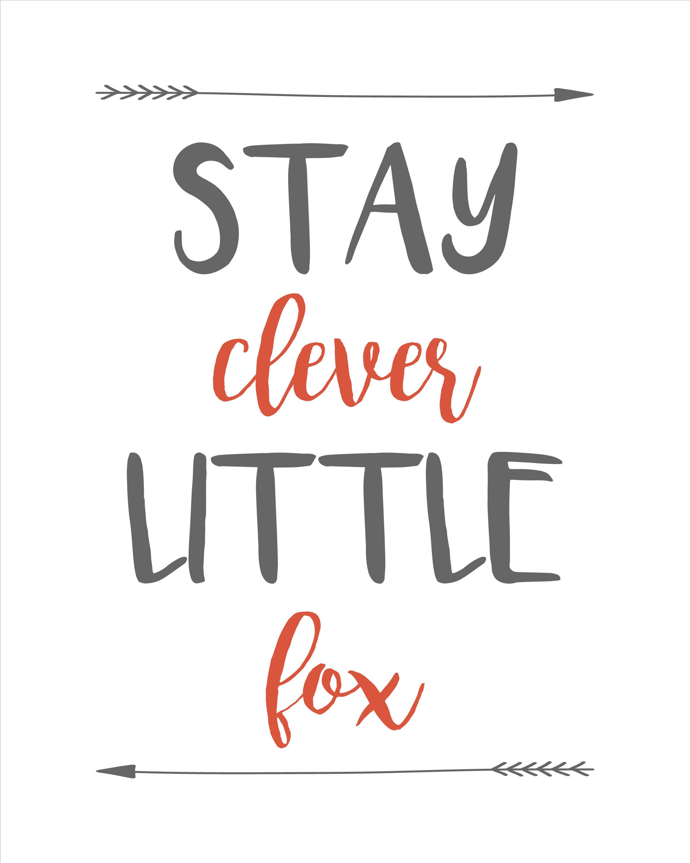 Fox Nursery Stay Clever Little Fox Woodland Nursery Fox | Etsy