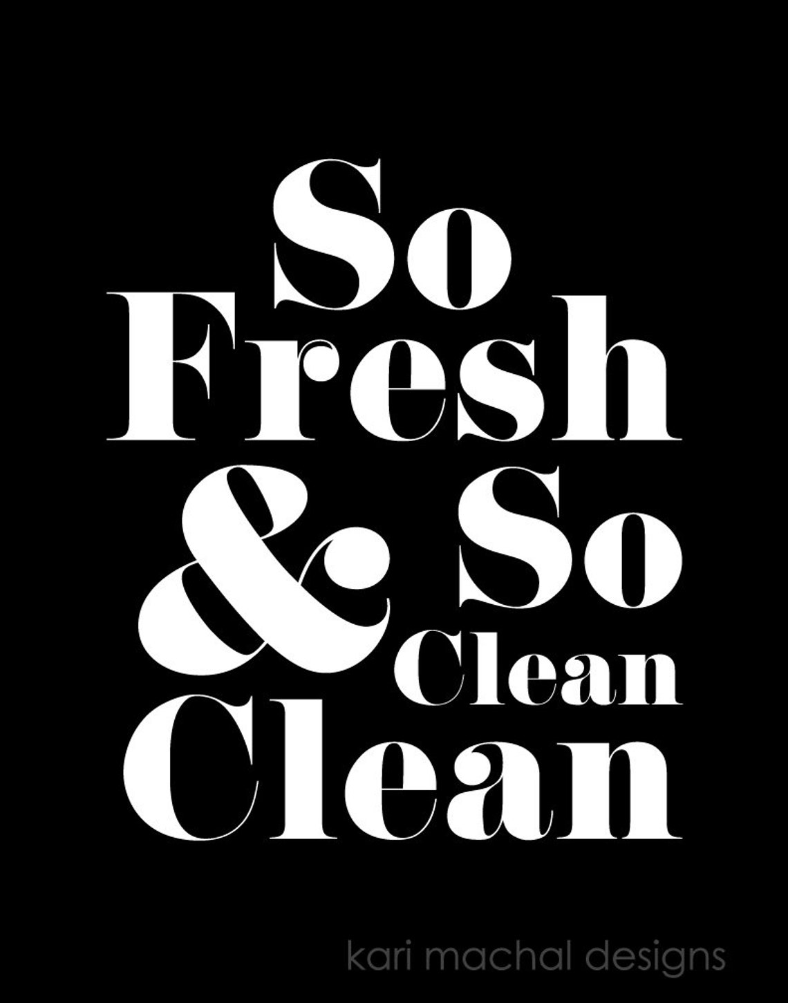 So Fresh & so Clean, Printable Bathroom Art, Bathroom Decor, Farmhouse ...