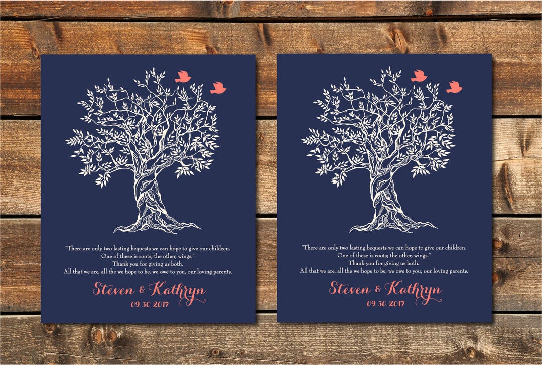 Wedding Gift Parent, Wedding Tree Poem, Root and Wing Poem, Wedding ...