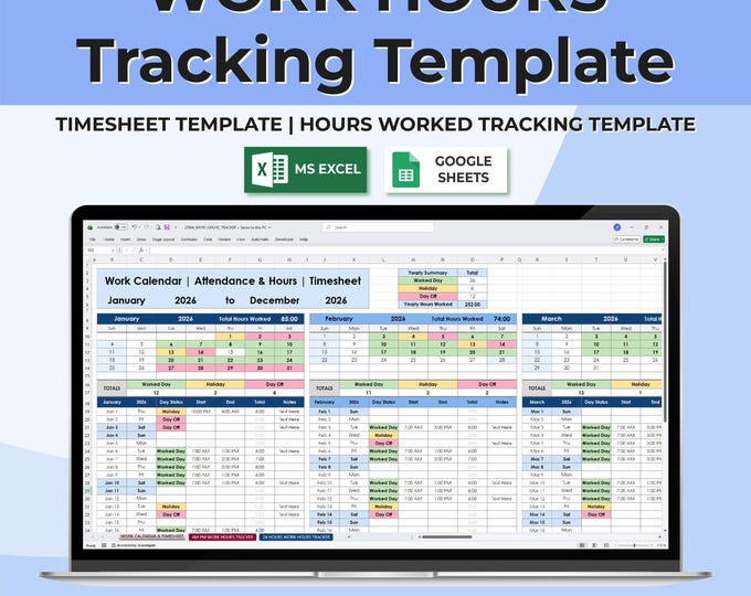 Work Time Log Sheet Template, Labor Hours Tracker, Time Log Sheet ...