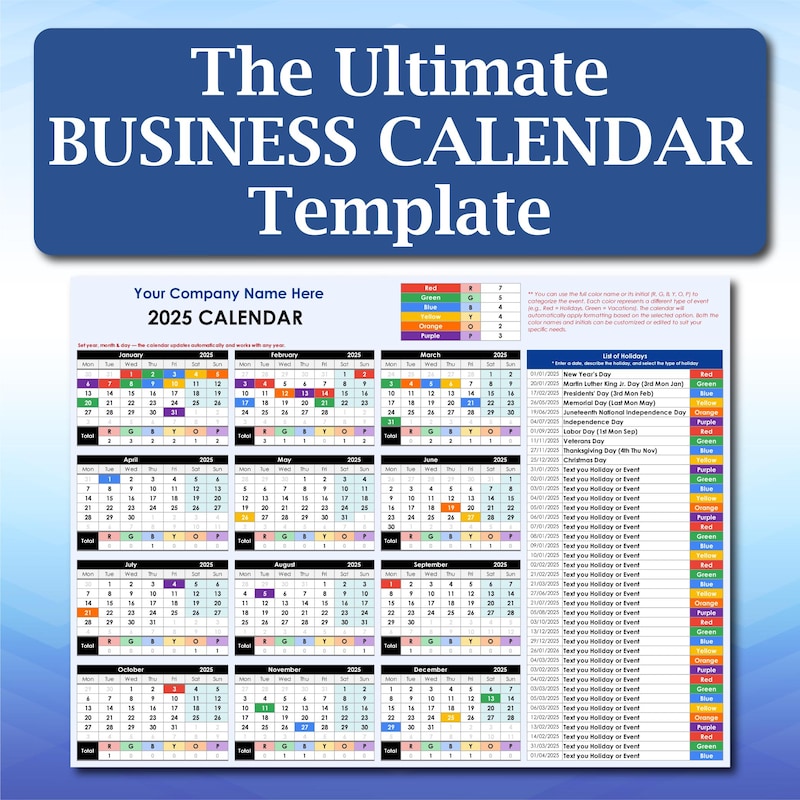 Color Coded Schedule - Etsy