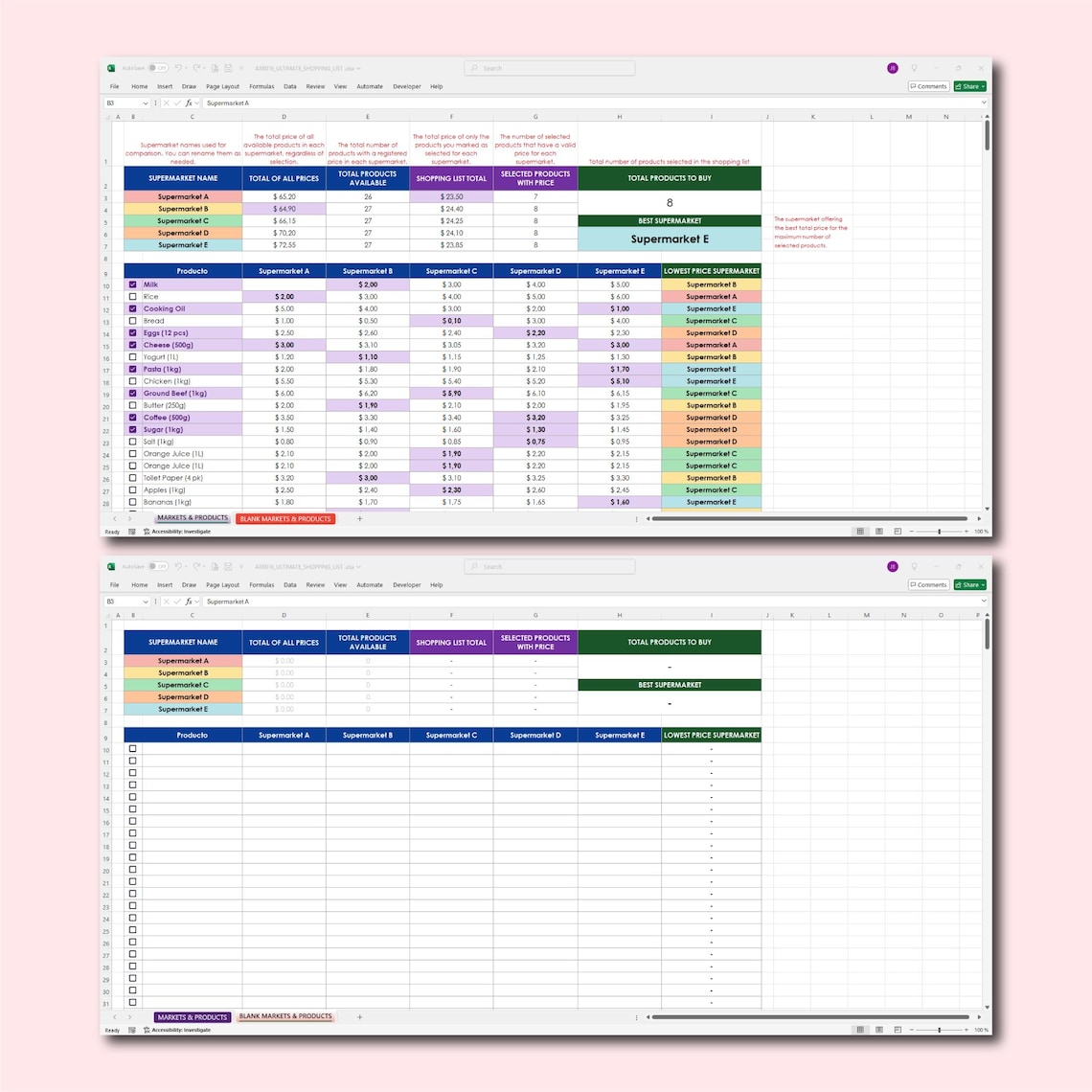 Grocery Cost Calculator, Shopping Budget Planner, Grocery Price ...