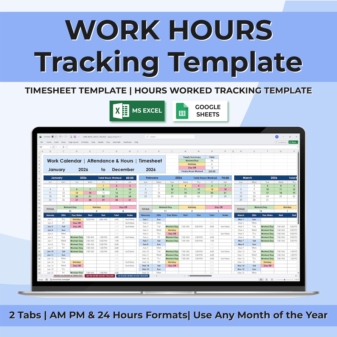 Work Time Log Sheet Template, Labor Hours Tracker, Time Log Sheet ...