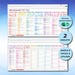 Year at a Glance Calendar Template, Excel Yearly Planner, Auto Updating ...