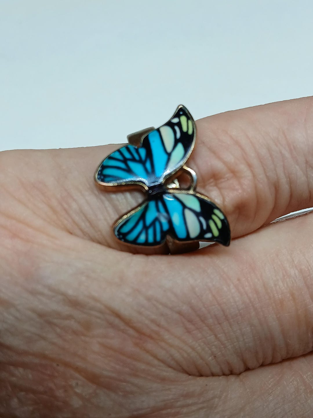 Blue Monarch Butterfly Ring, Monarch Butterfly Jewelry, Butterfly Ring ...