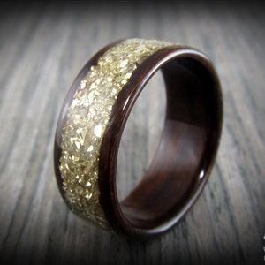 Brazilian Rosewood With Wide Gold and Silver Colored German Silver ...