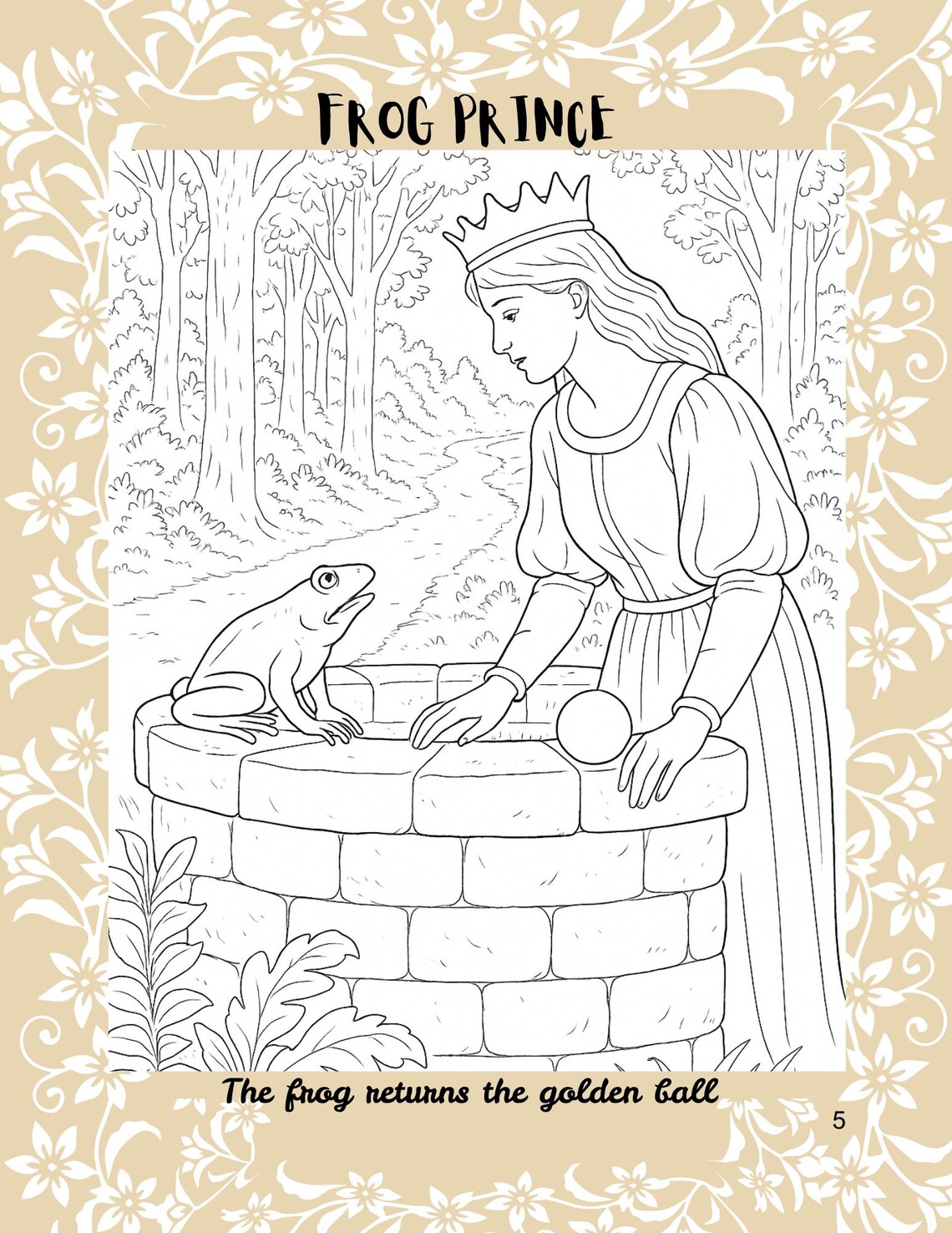 Grimm Fairy Tale Coloring Book: 27 Vintage Illustrations (digital ...