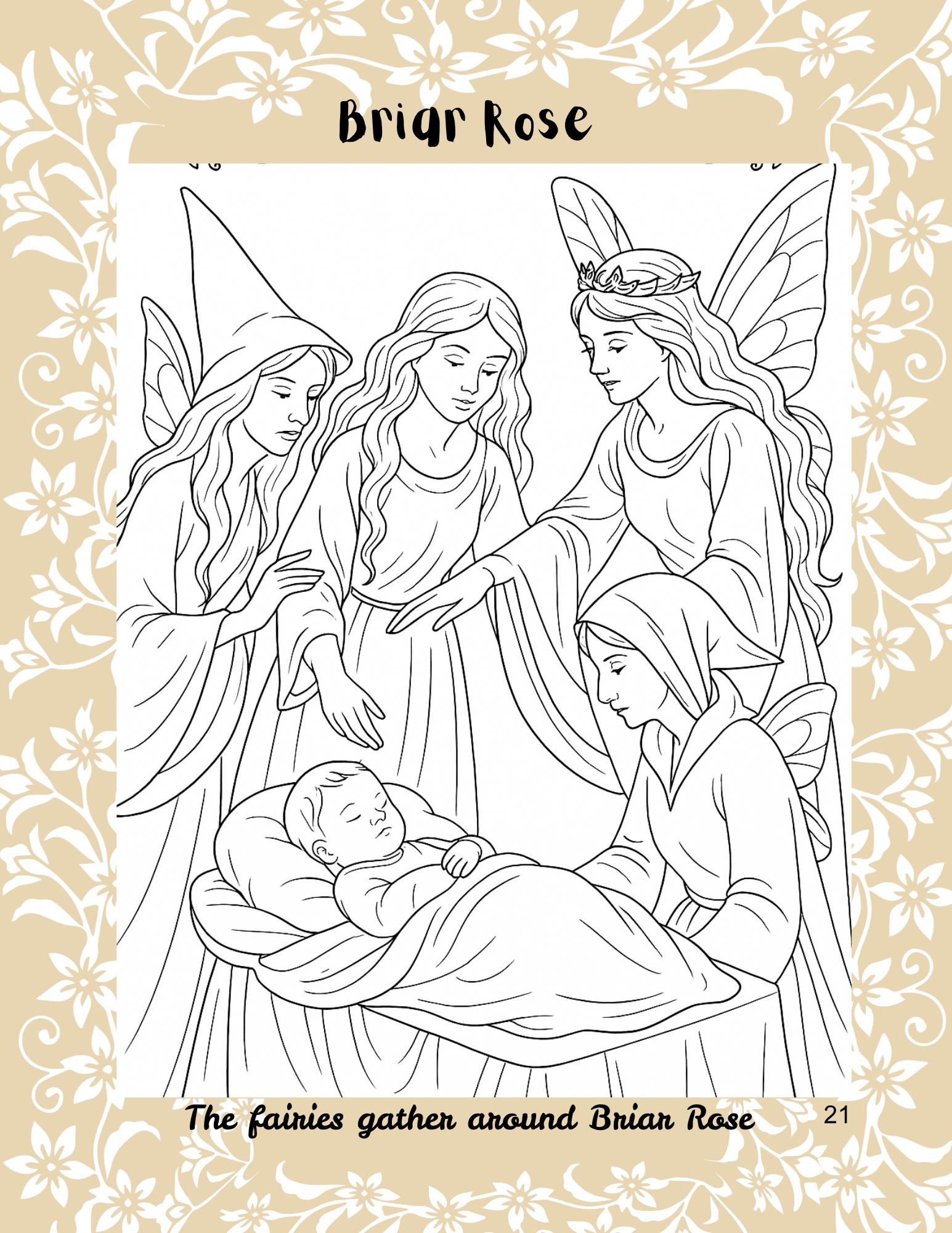 Grimm Fairy Tale Coloring Book: 27 Vintage Illustrations (digital ...