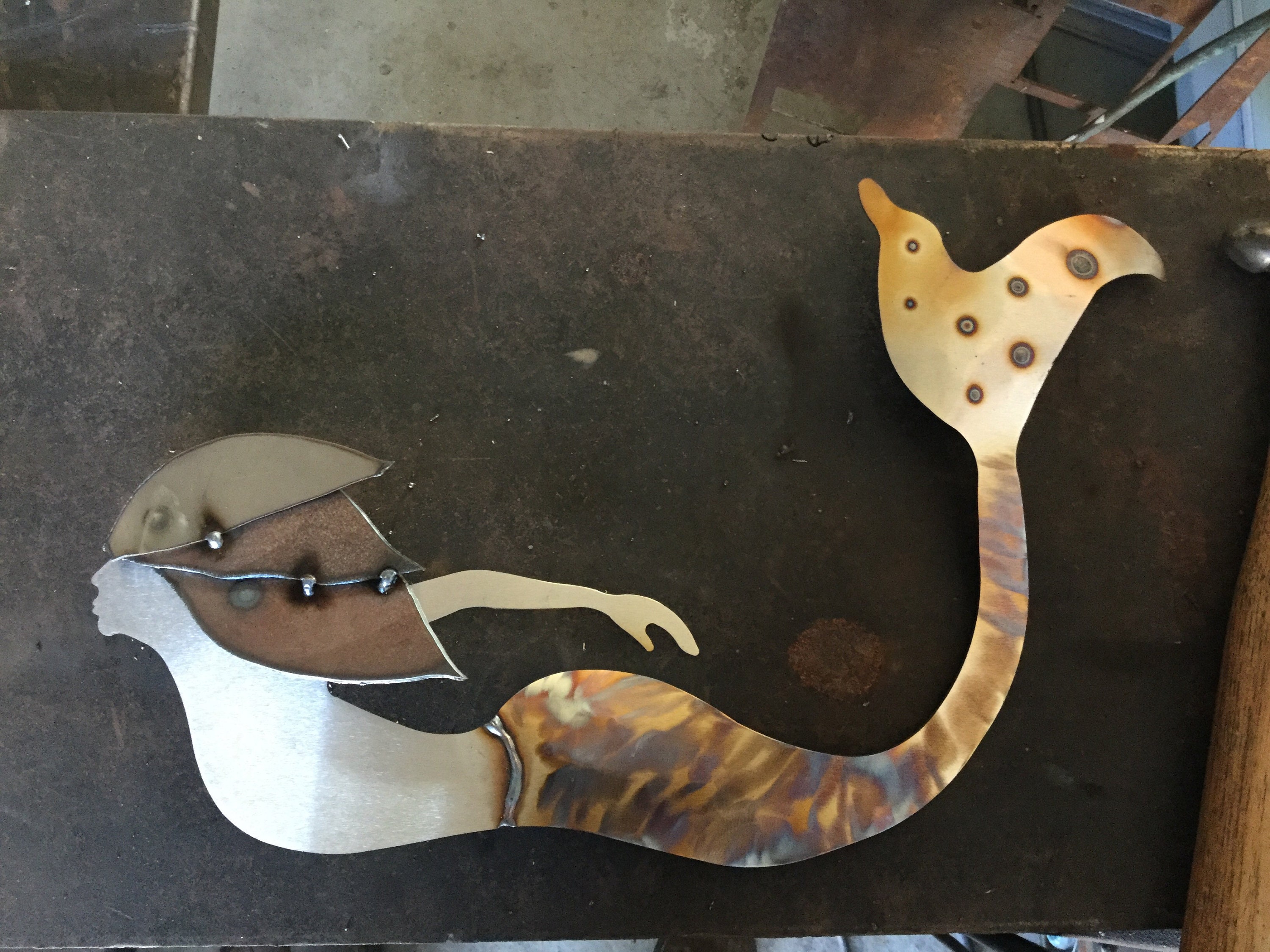 Mermaid Metal Art | Etsy