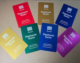 Custom Laser Engraved Metal Business Cards - Etsy