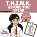 Think Before You Speak Lesson | SEL Activity for Kids | T.H.I.N.K ...