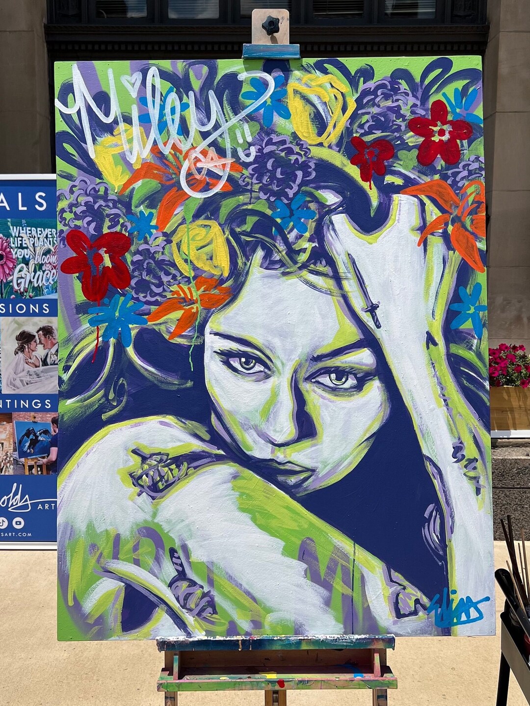 Miley Cyrus Original Painting - Etsy