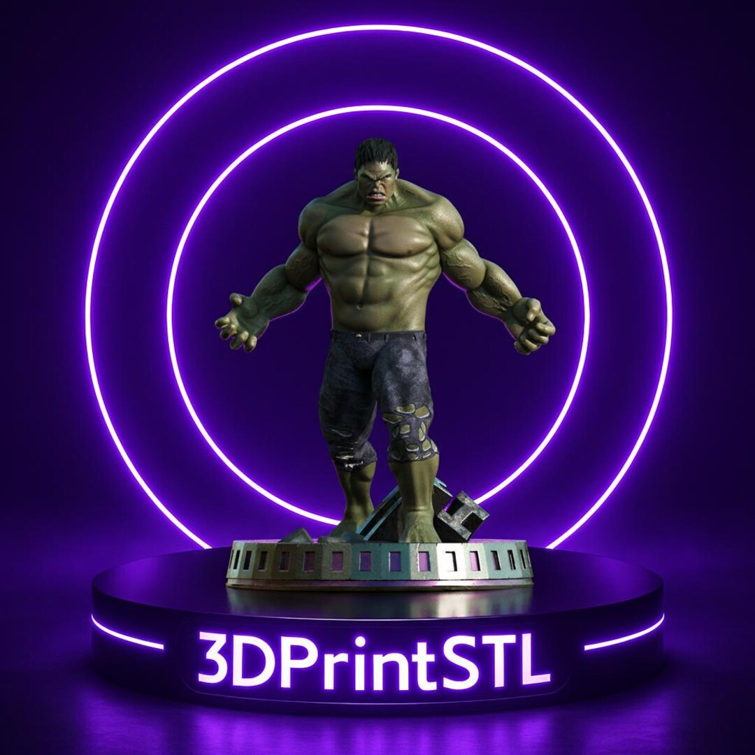 Hulk STL 3D Print File | Marvel STL Statue | Avenger Superhero Figurine ...