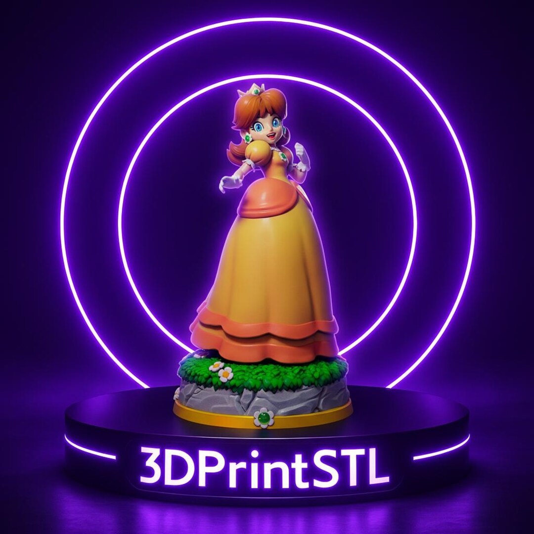 Princess Daisy STL 3D Print File | Super Mario 3D Printable Figurine ...