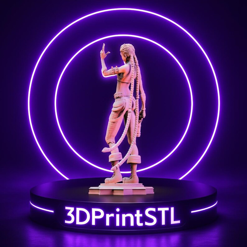 Jinx STL 3D Print File | Arcane Statue | League of Legends Figurine STL | 3D Printable Model ...