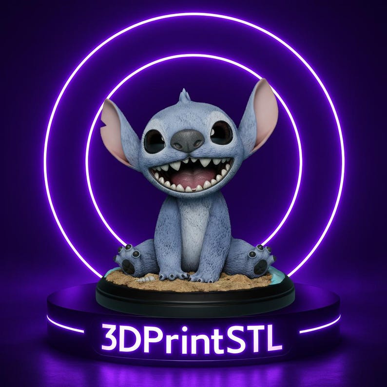 Stitch STL 3D Print File | Lilo & Stitch 3D Printable Model | Cute ...