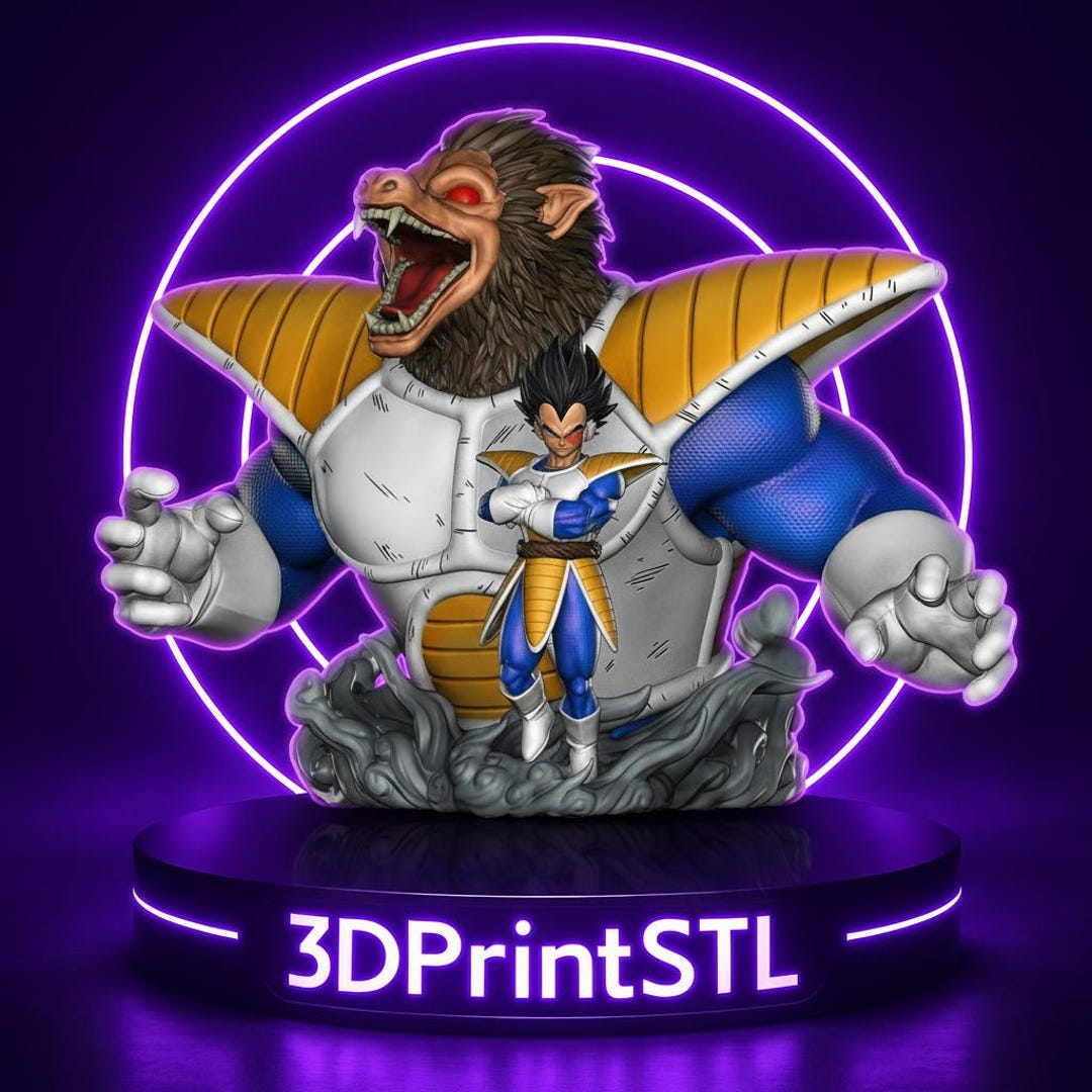 Vegeta Bulma STL 3D Print File | Dragon Ball Z 3D Model | DBZ Anime ...