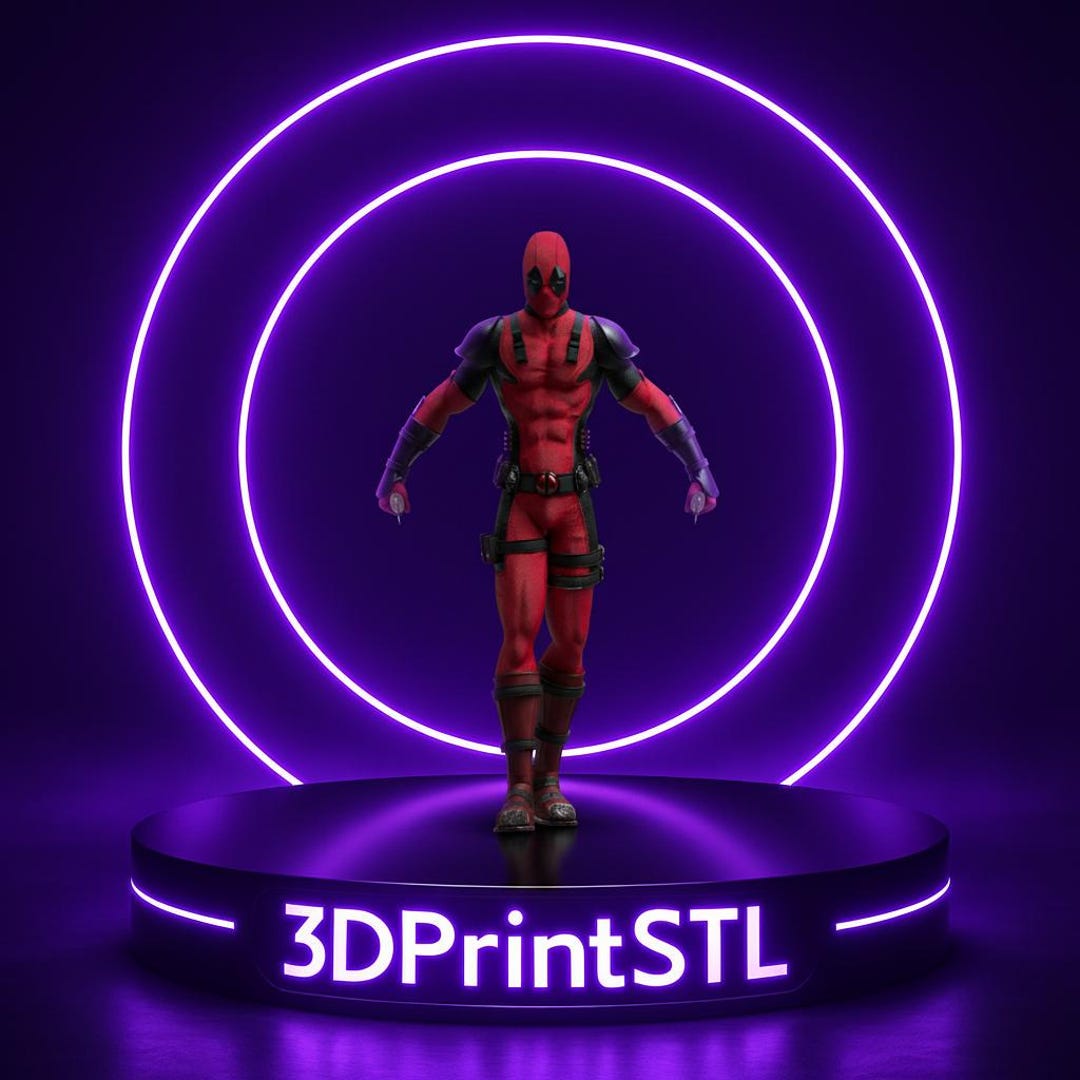 Deadpool STL 3D Print File | Marvel 3D Printable Statue | Superhero STL ...