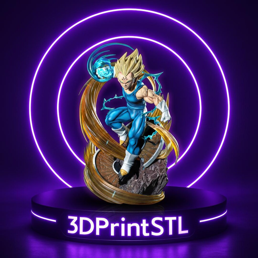 Buy Vegeta STL 3D Print File | Dragon Ball Z 3D Printable Figurine ...