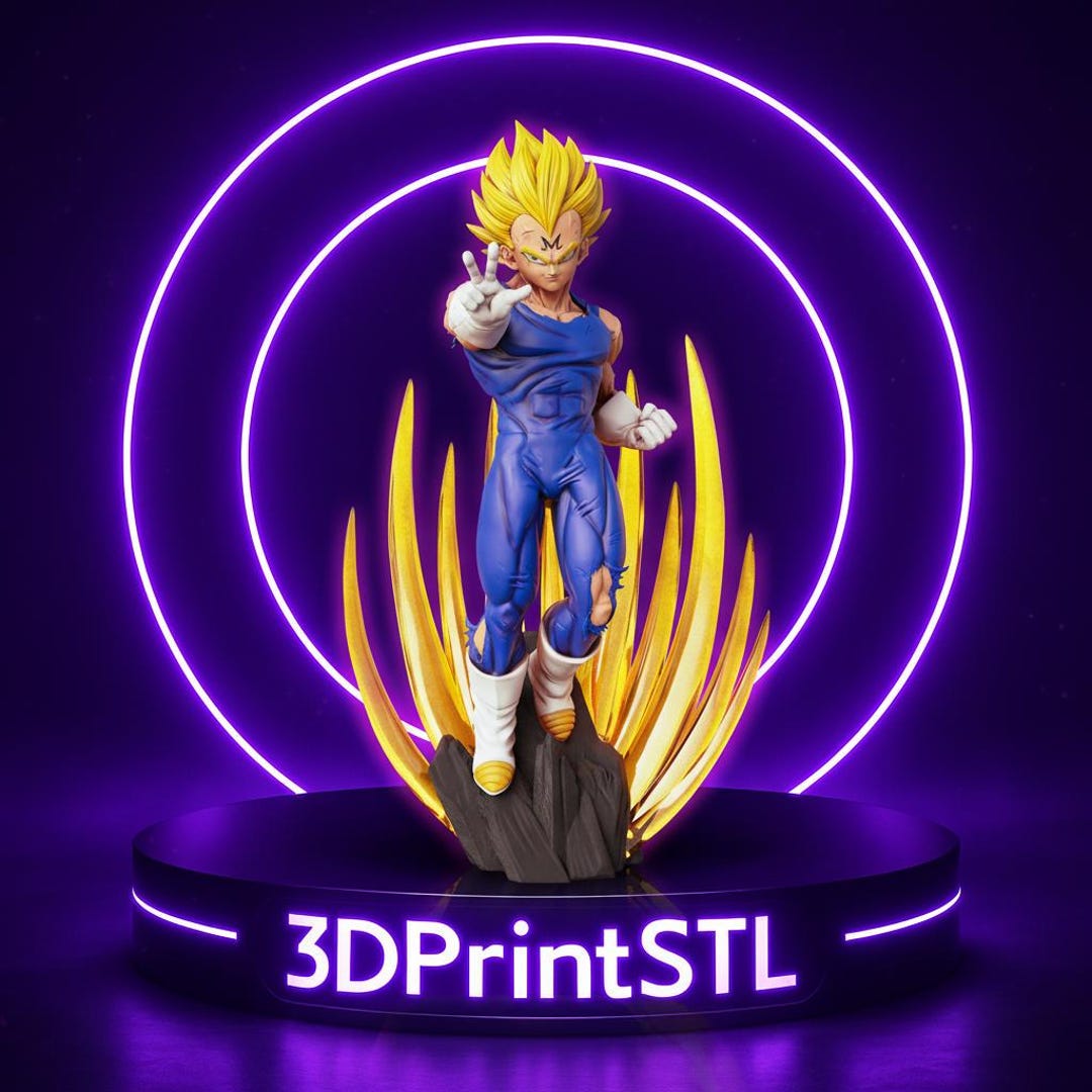 Majin Vegeta 3d Print File | Dragon Ball Z Stl Statue | Dbz Anime ...