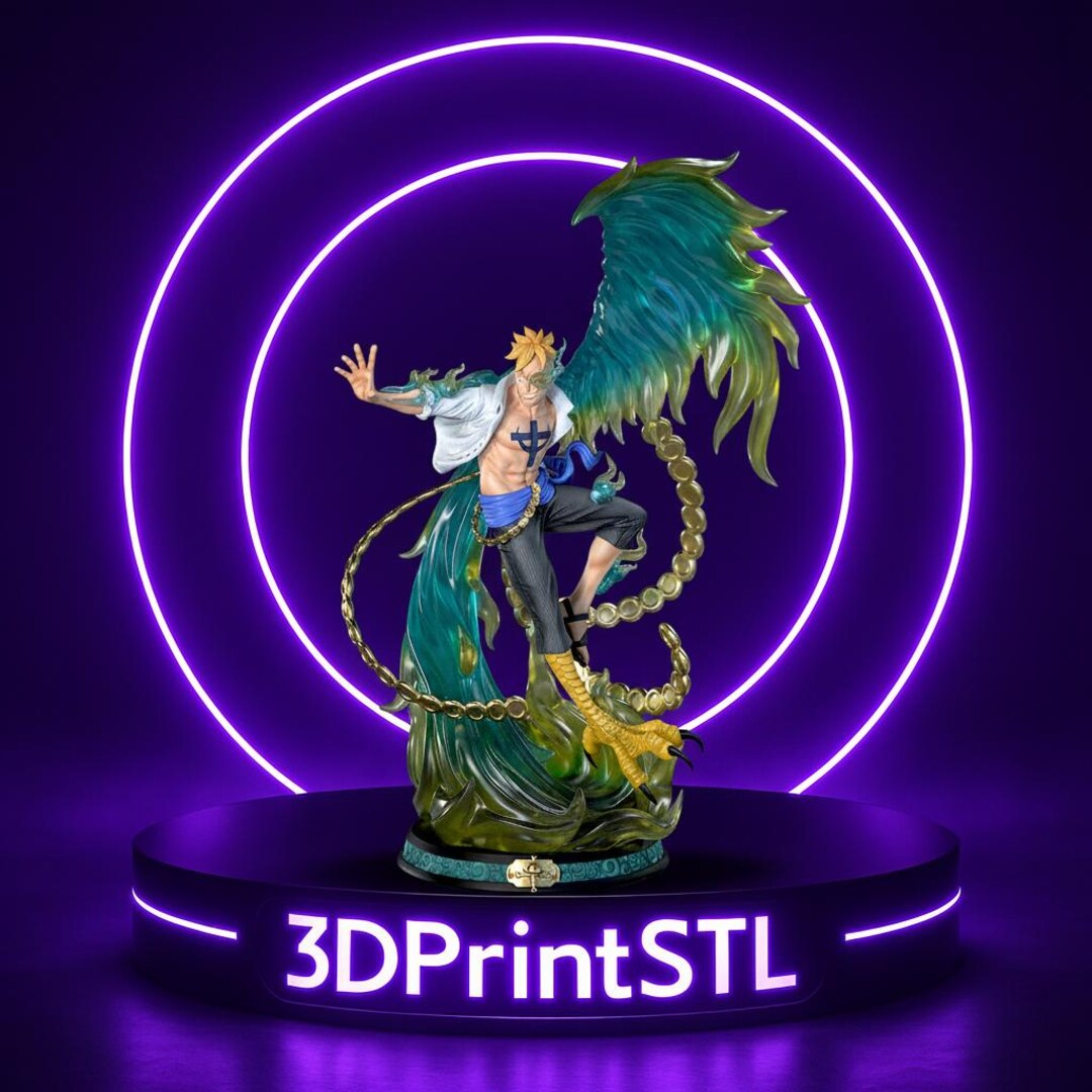 Marco the Phoenix STL 3D Print File | One Piece 3D Printable Figurine ...