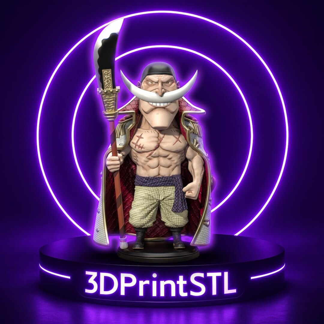 Whitebeard Chibi STL 3D Print File | One Piece 3D Printable Figurine ...