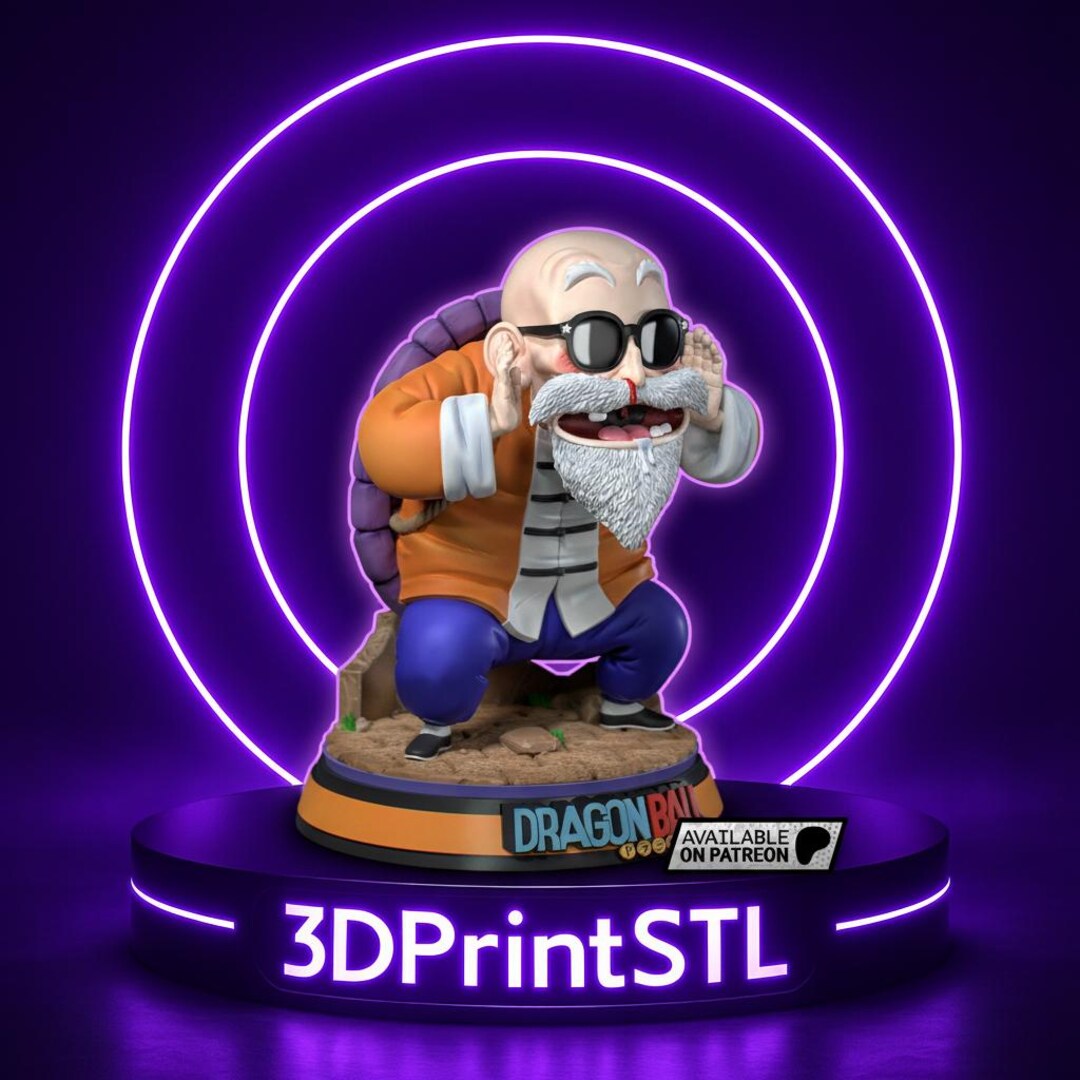 Master Roshi STL 3D Print File | Dragon Ball Z 3D Printable Figurine ...