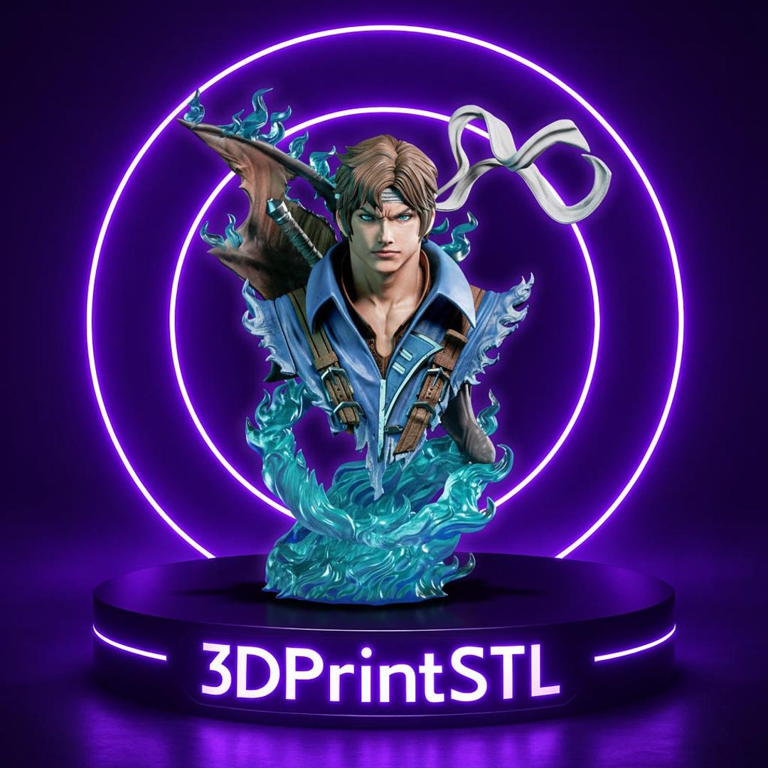 Richter Belmont Bust STL 3D Print File | Castlevania 3D Printable ...