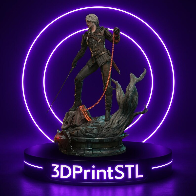 Ciri STL 3D Print File | the Witcher 3D Printable Figurine | Wild Hunt ...