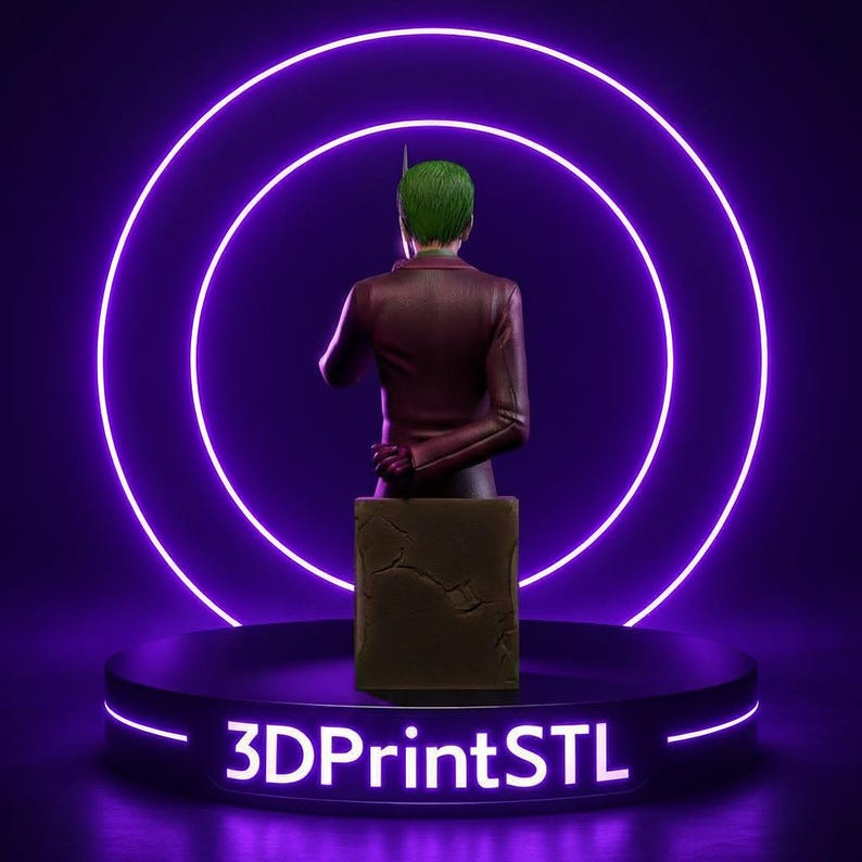 Joker Bust STL 3D Print File | Batman Villain STL | DC Comics Fan Art ...