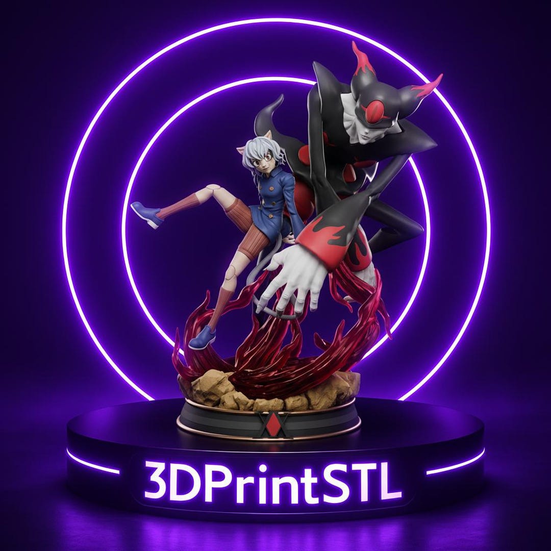 Neferpitou STL 3D Print File | Hunter X Hunter STL Statue | Pitou Anime ...
