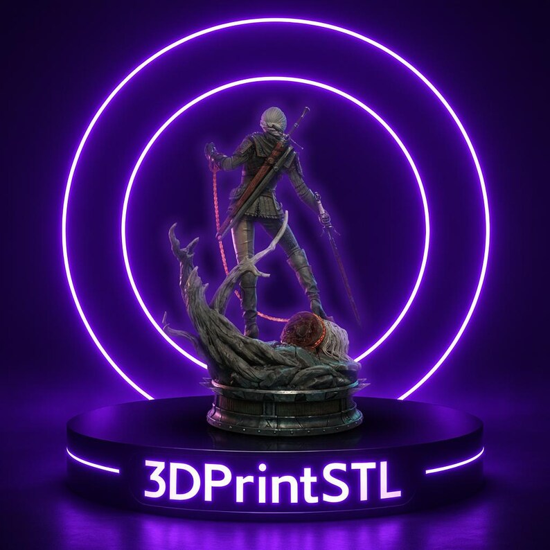 Ciri STL 3D Print File | the Witcher 3D Printable Figurine | Wild Hunt ...