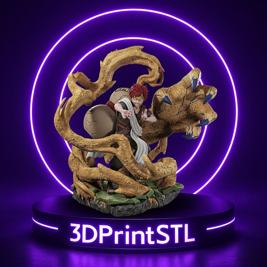 Gaara STL 3D Print File | Naruto Shippuden 3D Figurine | Kazekage Gaara ...