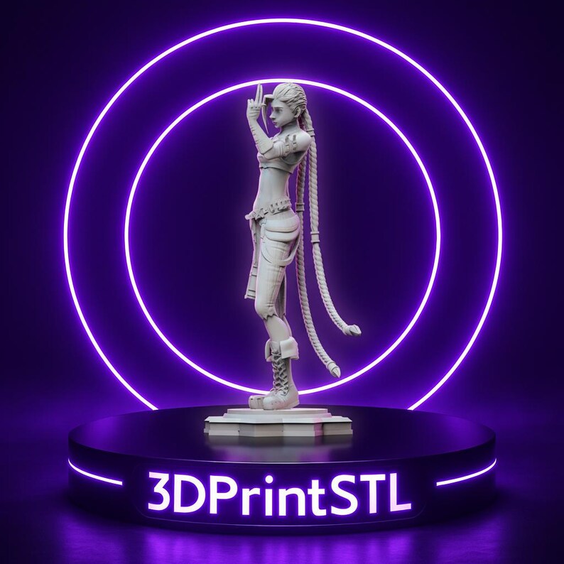 Jinx STL 3D Print File | Arcane Statue | League of Legends Figurine STL | 3D Printable Model ...