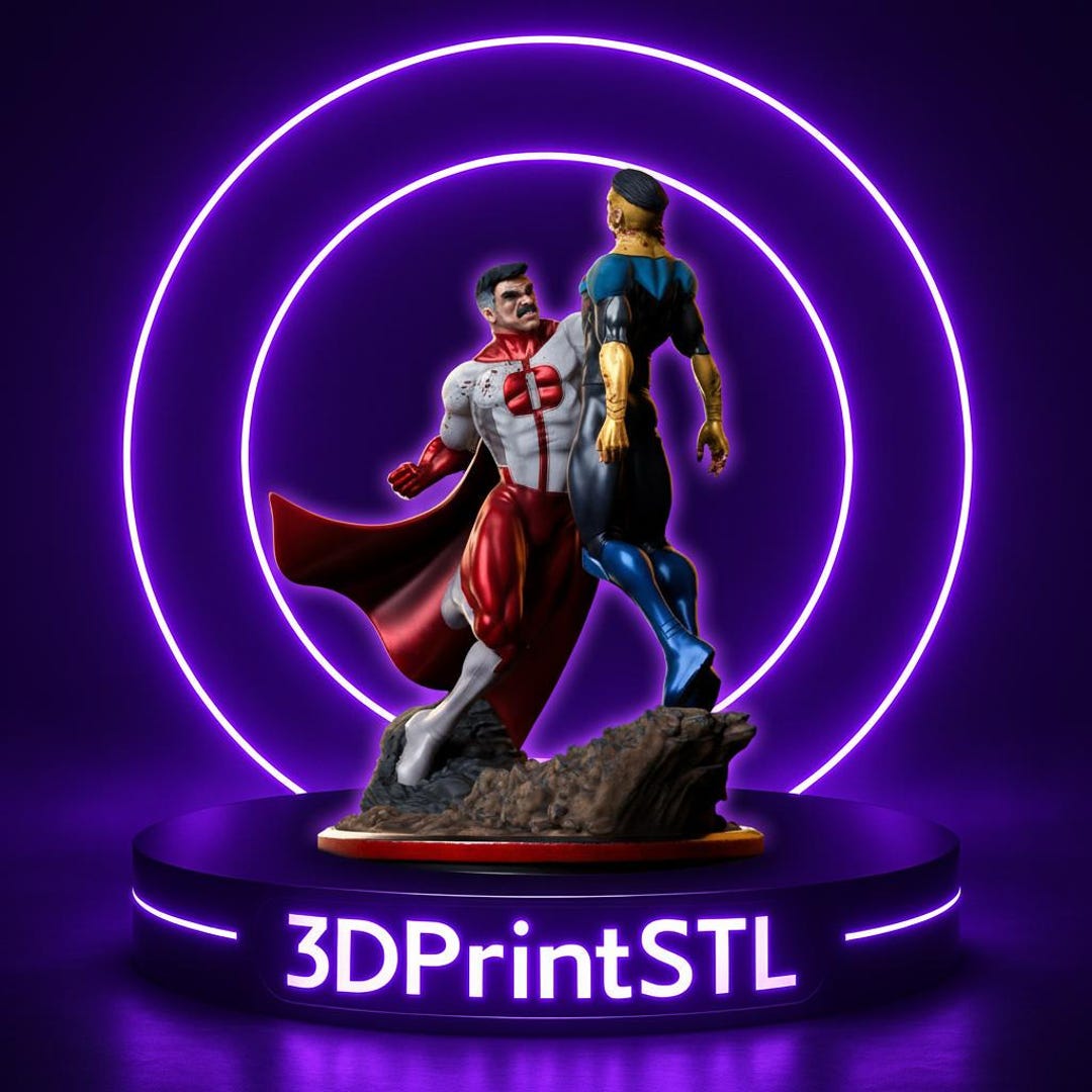 Omniman and Invincible STL Statue | Invincible 3D Print File ...