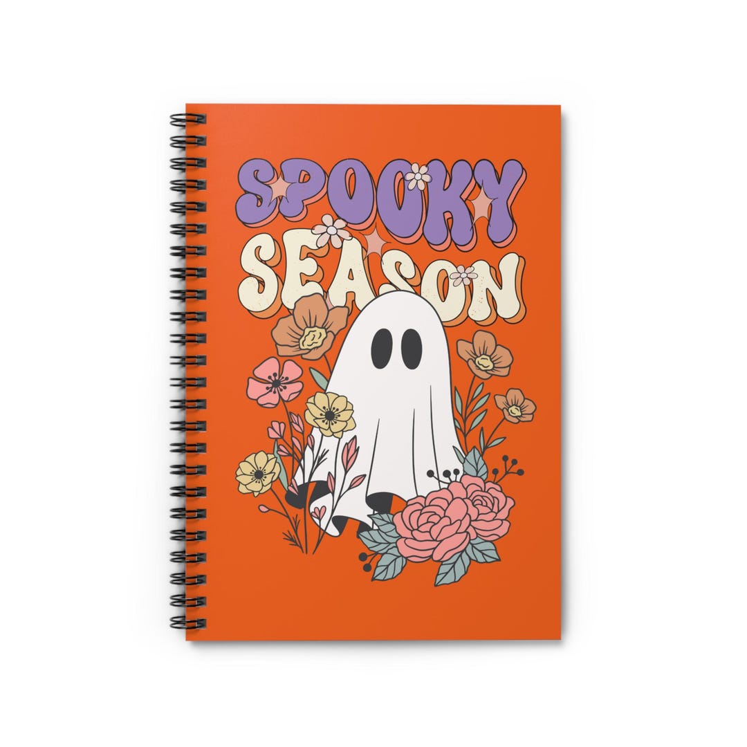 Halloween Spiral Notebook: Ghost Design Journal, Fall Writing Pad - Etsy