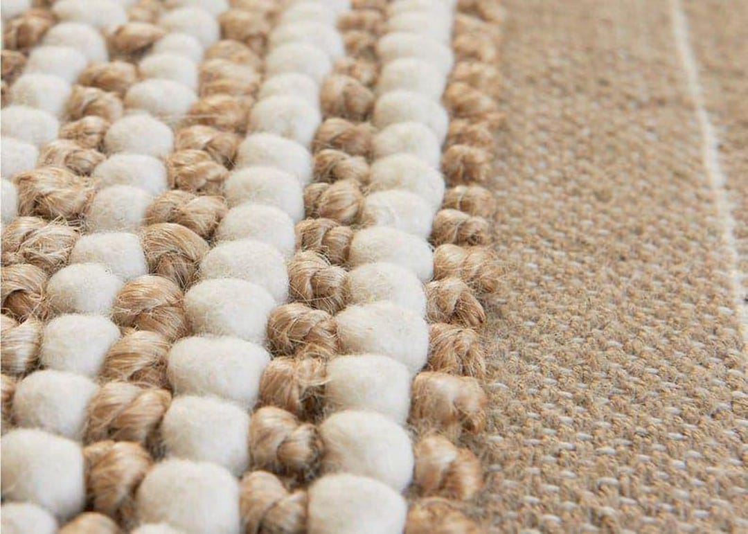 Handwoven Jute and Wool Rug – Natural Textured Area Rug - Etsy