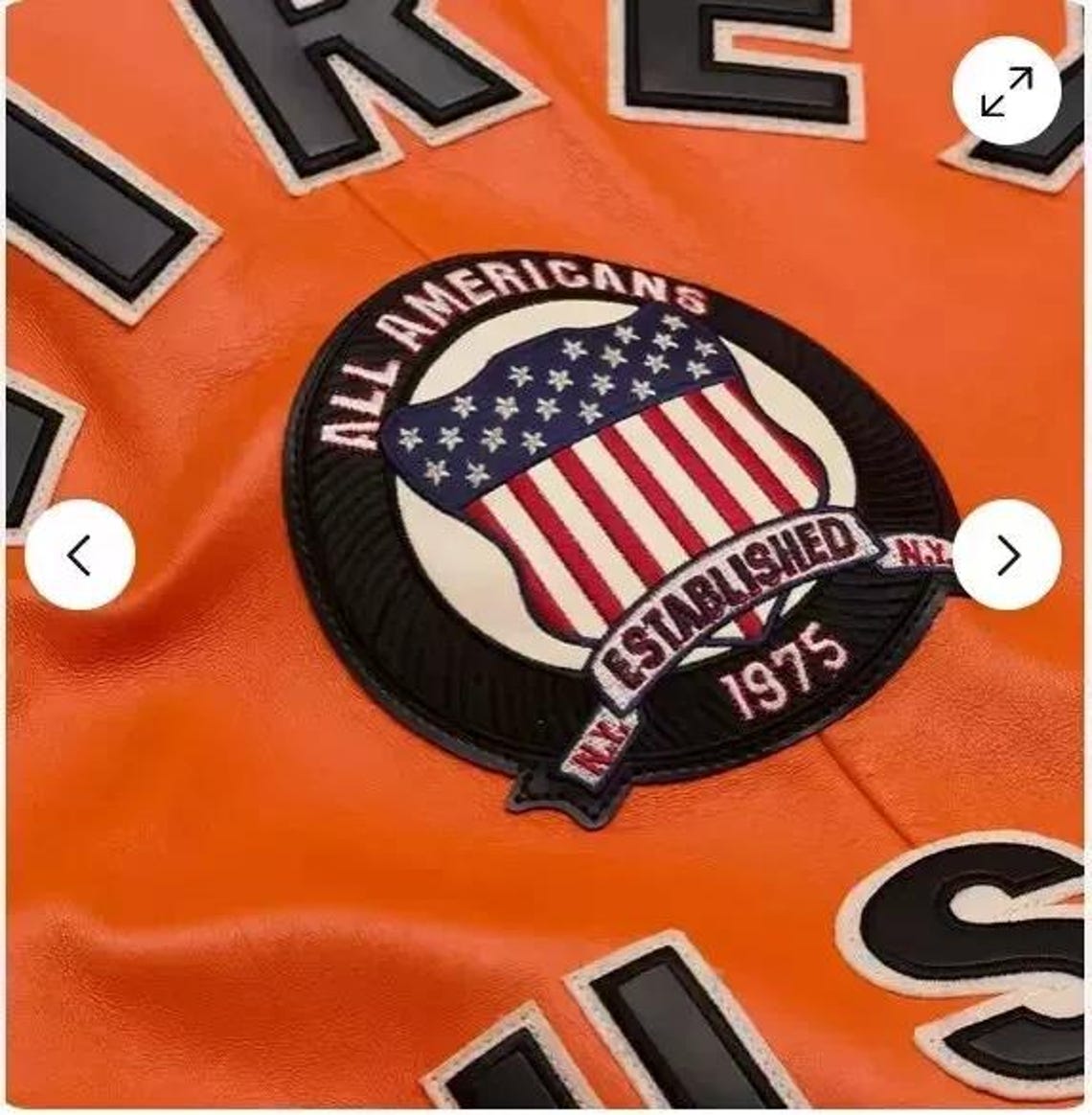 Handmade Men's Avirex Orange American Style Flight Bomber Genuine ...