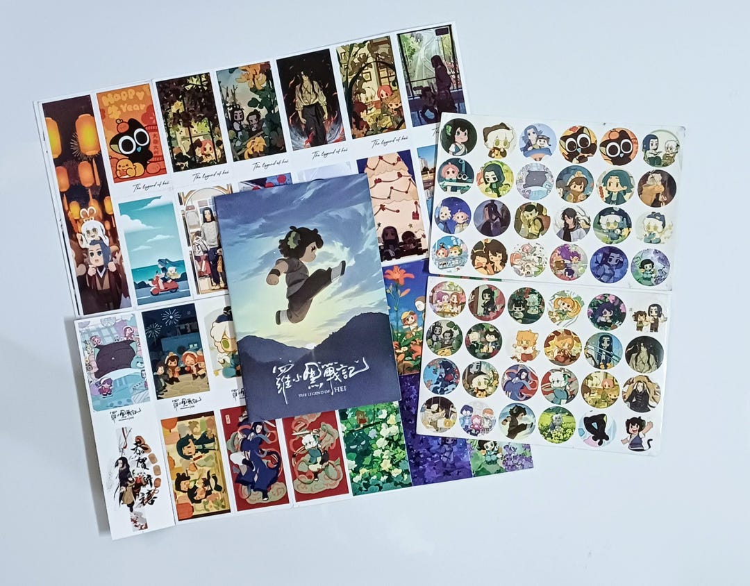 The Legend of Hei Artbook Gift Set, Luo Xiaohei, Anime Lomo Cards ...