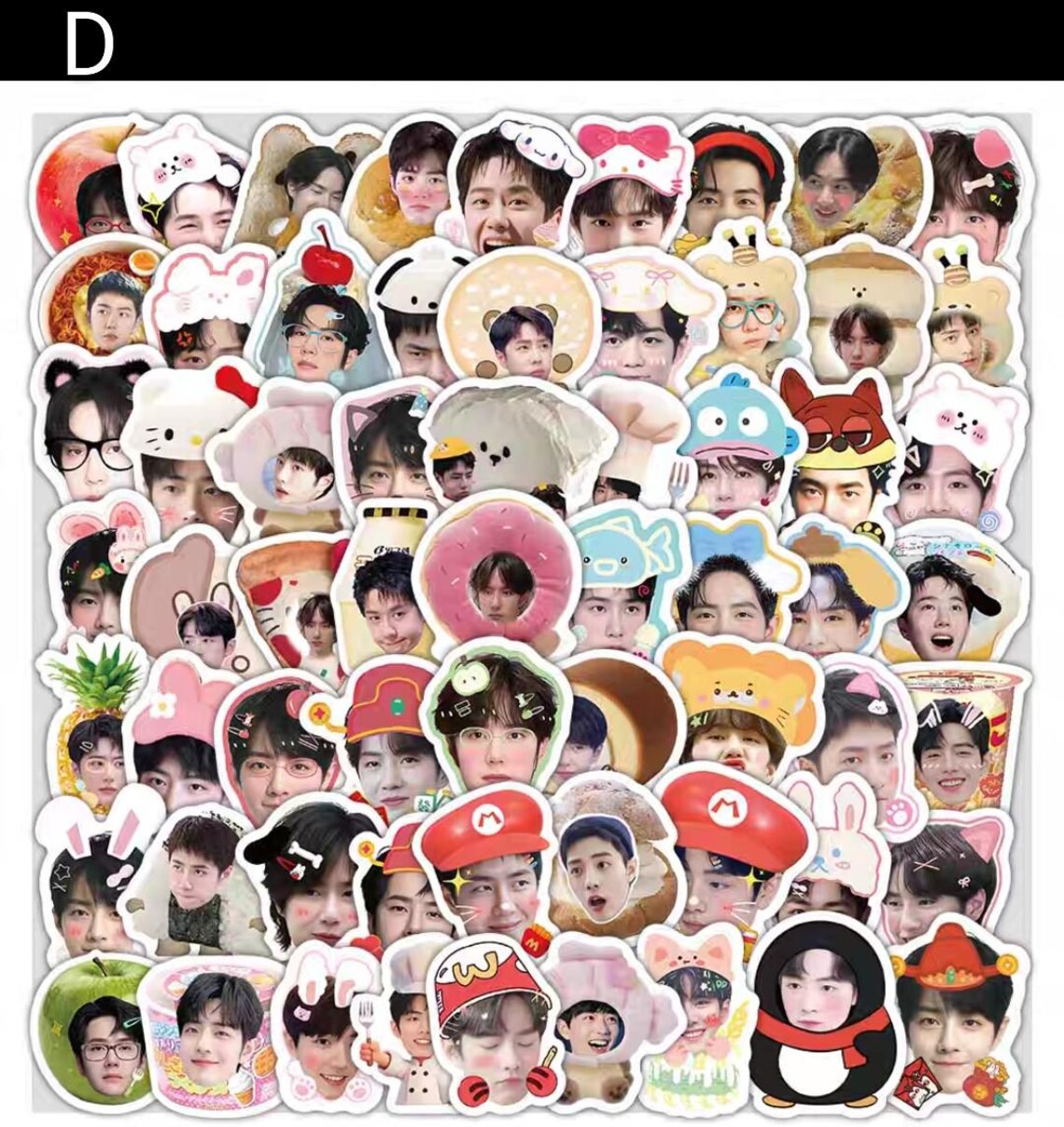 50pcs BJYX Stickers, the Untamed, Chen Qing Ling, Xiao Zhan, Wang Yibo ...